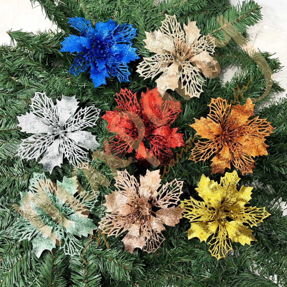 Jual Bunga Kastuba Artificial/l/Ponsentia Christmas Decoration 16 cm ...