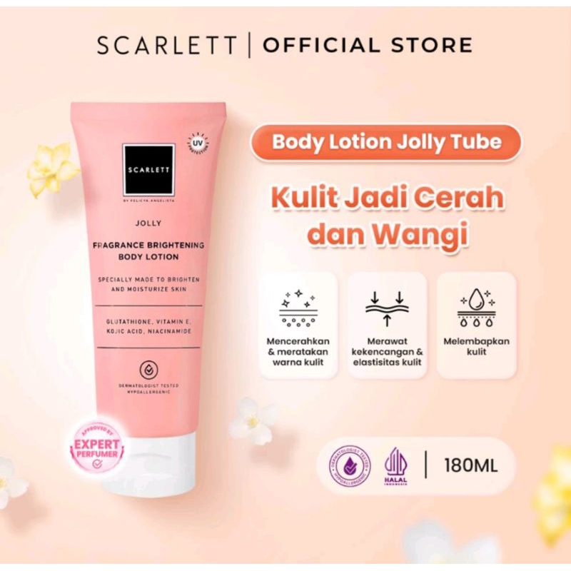 Jual Scarlett Fragrance Brightening Body Lotion 180ml jolly | Shopee ...