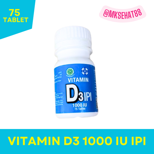 Jual Vitamin Ipi D3 1000 IU Isi 75 Tablet / Memenuhi Kebutuhan Vitamin ...