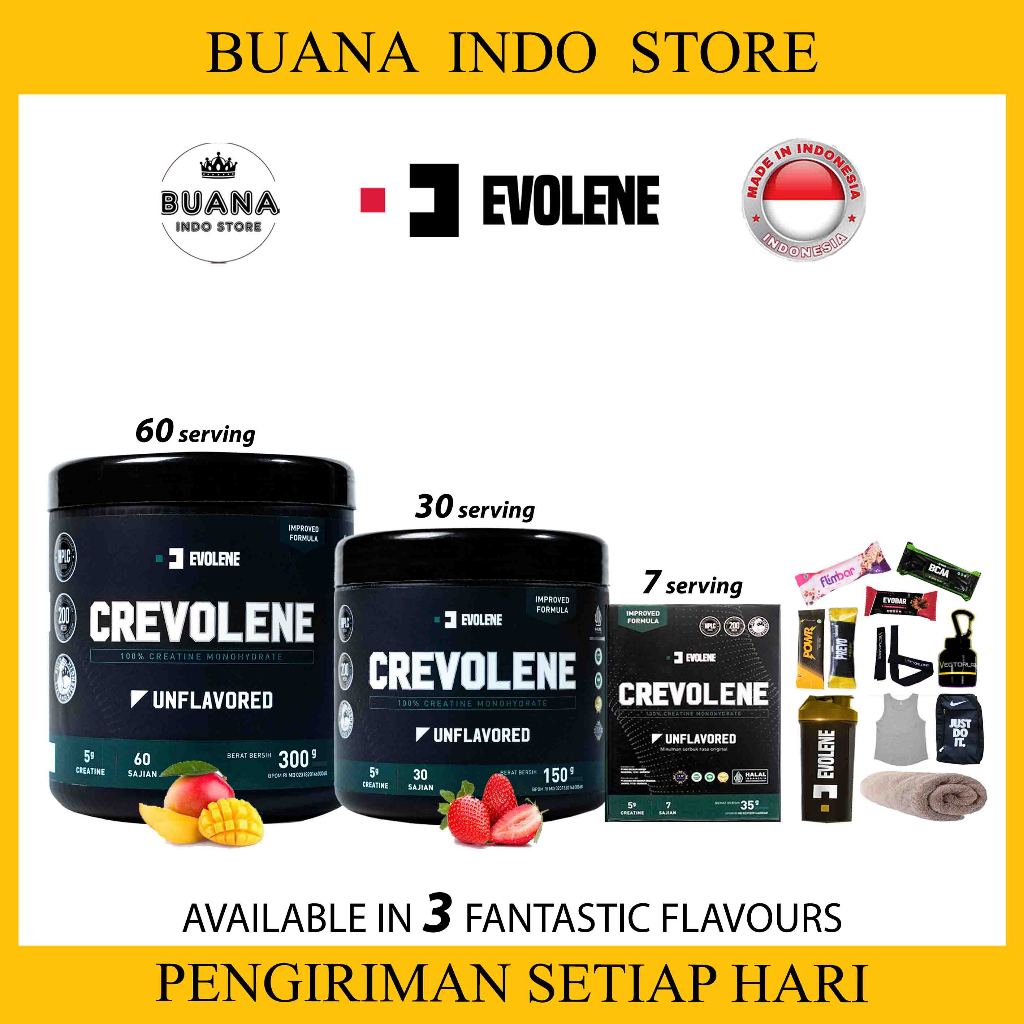 Jual Evolene Crevolene Monohydrate - Creatine Mono - Suplemen Kreatine ...