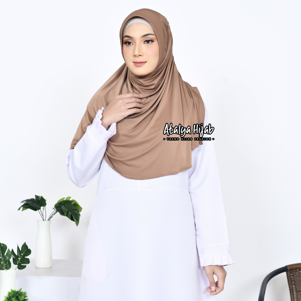 Jual jilbab daily hanum jersy / bergo jersey / jilbab terbaru / hijab terlaris / jilbab instan ...
