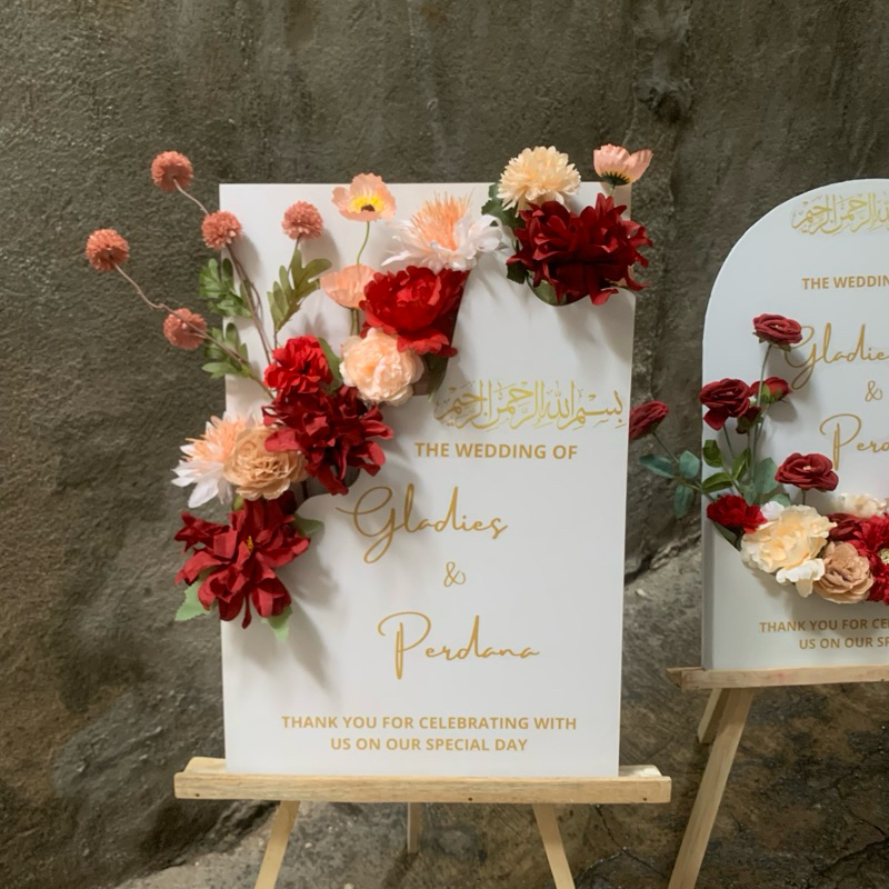 Jual Paket Usaha Flowers Box Sign / Standing Kayu / Papan Bunga Wisuda ...
