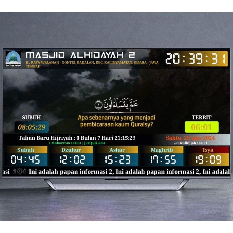 Jual Jam Waktu Sholat JWS Full Version | Shopee Indonesia