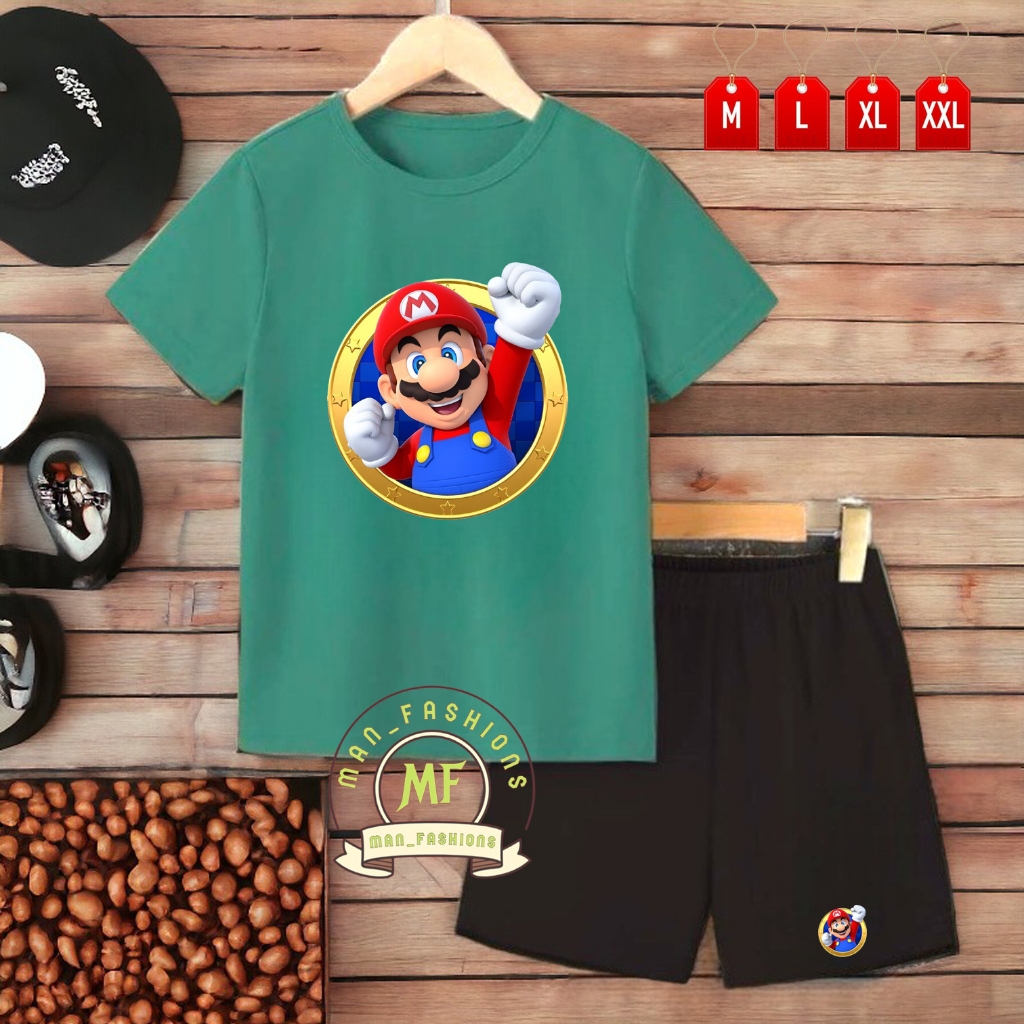 Jual Set Baju Stelan Anak-Anak 2-10 Tahun / MARIO / Baju Anak-Anak / Kaos Anak-Anak | Shopee ...