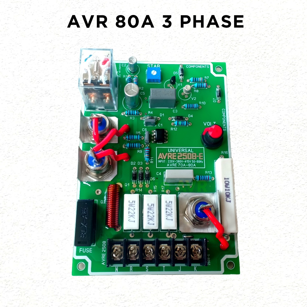 Jual AVR GENERATOR 80A 3 PHASE KARBON BRUSSH / AVR Genset 80A 3 Phase ...