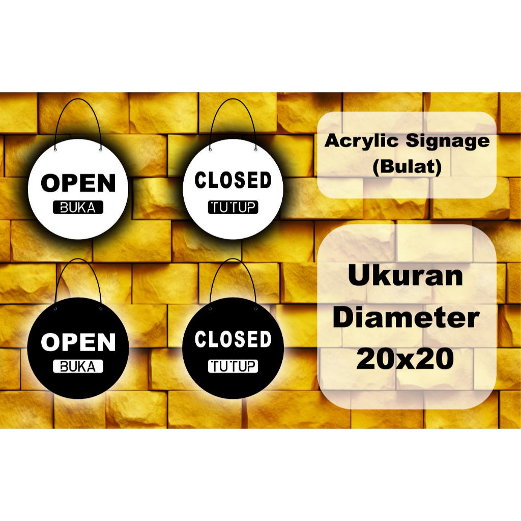 Jual Akrilik Open Close/Akrilik Open Close | Shopee Indonesia