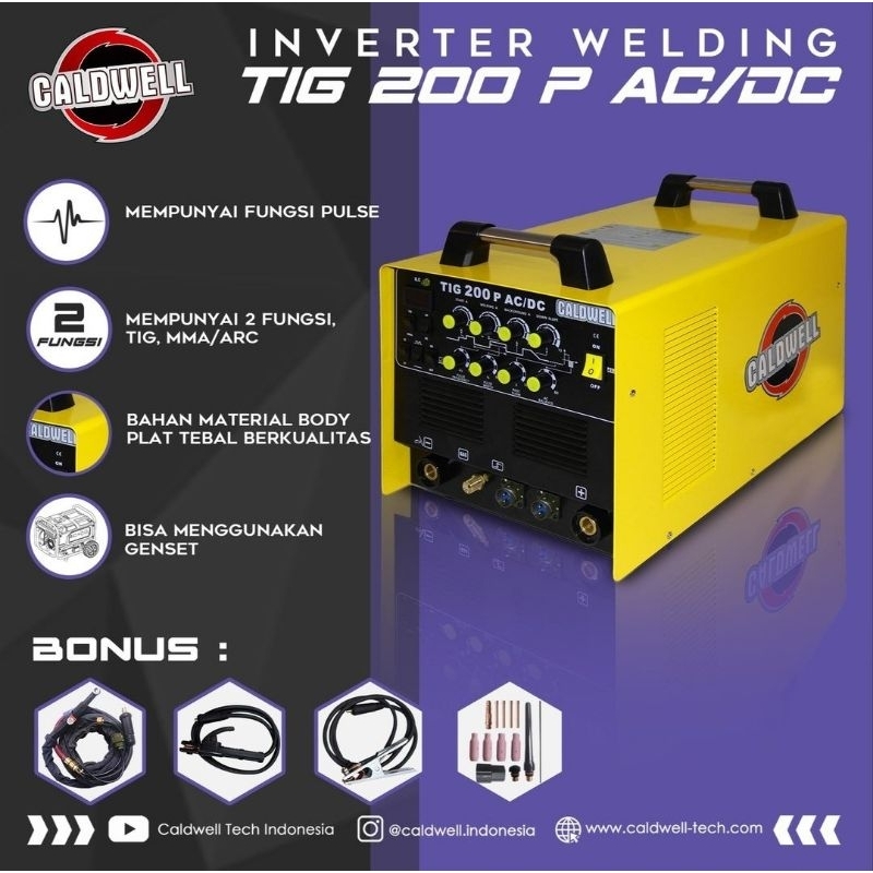 Jual TIG 200 P AC DC Caldwell Mesin Las Argon Bisa Las Alumunium ...