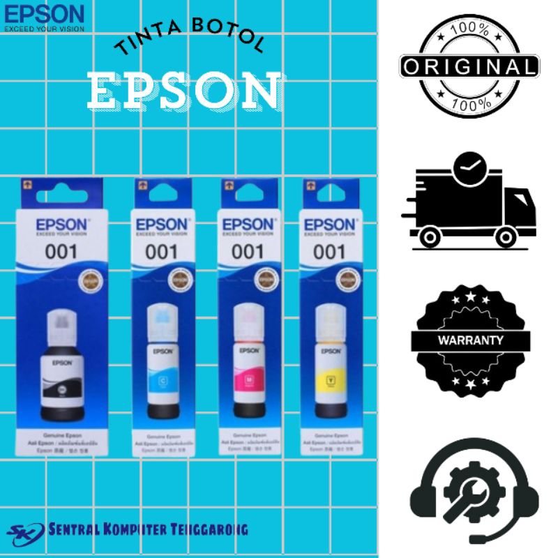 Jual Tinta Botol Epson 001 For L4100 series/ L4200 series/L6100 Series ...