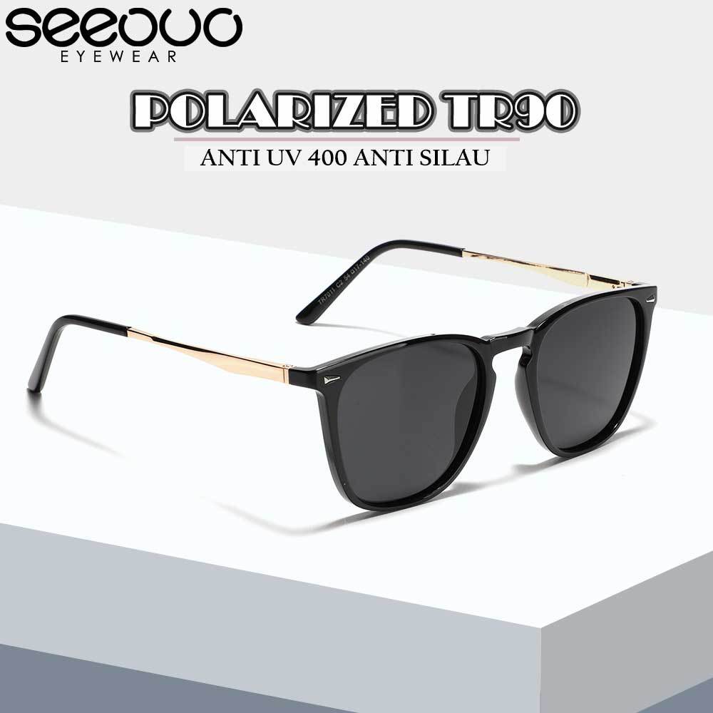 Jual Seeouo Sunglasses Polarized Lens UV 400 Protection Kotak Stylish Simple TR90 Fashionable ...
