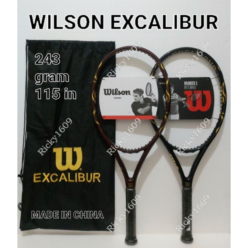 Jual RAKET TENIS WILSON EXCALIBUR BLACK GOLD / BURGUNDY - 115 LIMITED ...