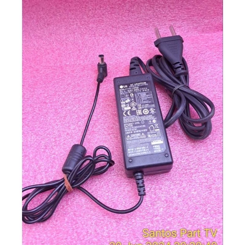 Jual ADAPTOR ORIGINAL TV LED LG 20 inci -24 inci OUT PUT 19VOLT - 1.7A ...