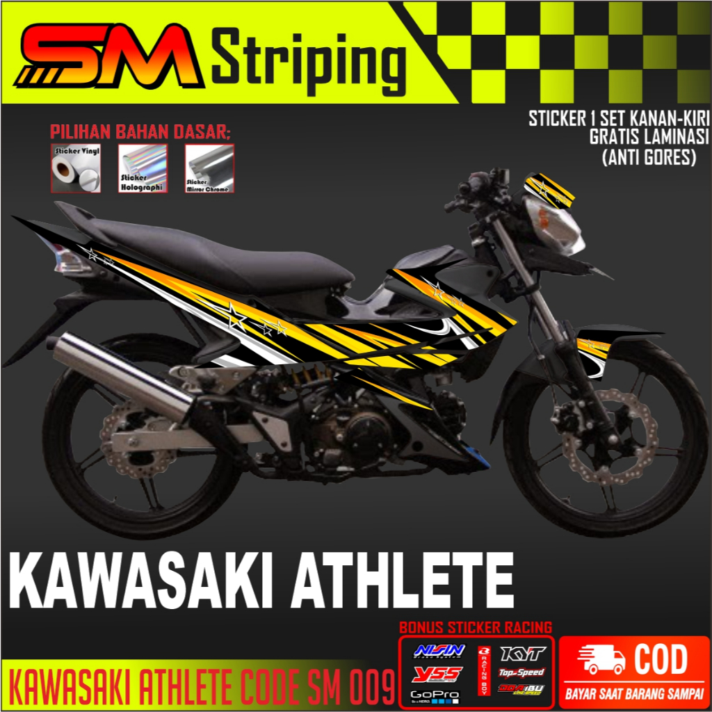 Jual Sticker Striping Variasi Kawasaki Athlete VARIASI RACING - Stiker ...