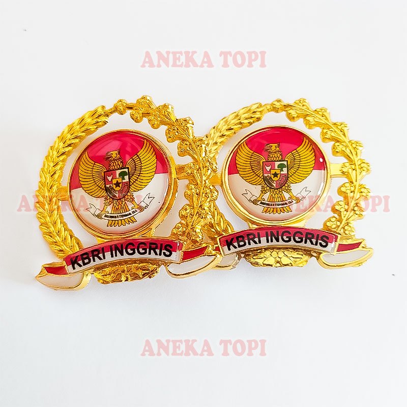 Jual Pin Garuda KBRI Inggris Pin KBRI Inggris Model Padi dan Kapas ...