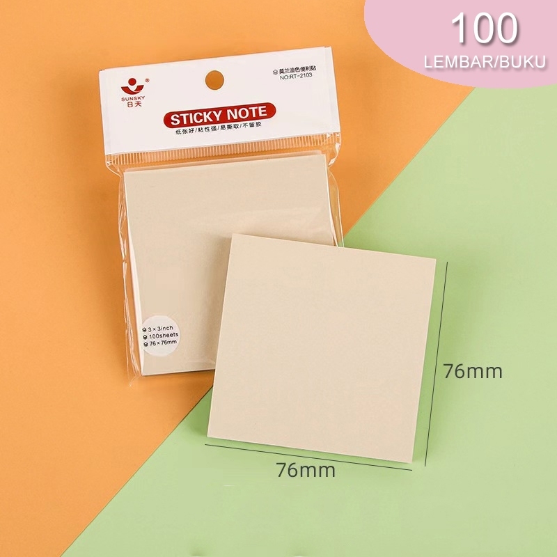 Jual COD STICKY NOTE POLOS/Stiker Memo/STICKY NOTES PENANDA HALAMAN ...