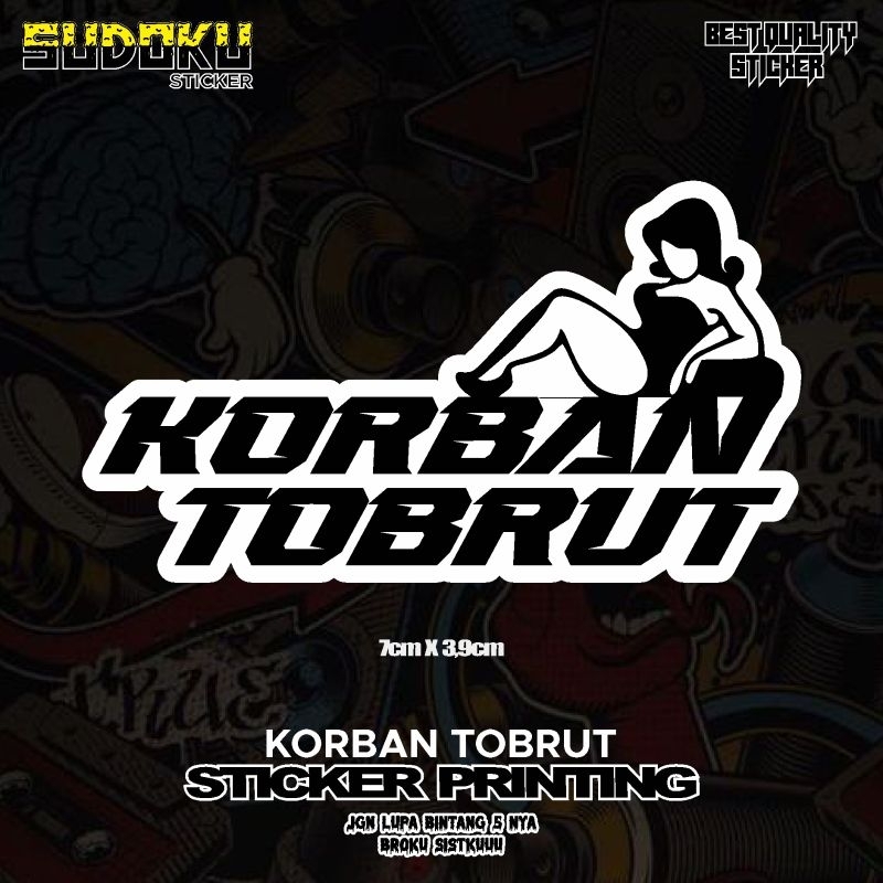 Jual STICKER STIKER PRINTING VIRAL KORBAN TOBRUT FYP | Shopee Indonesia