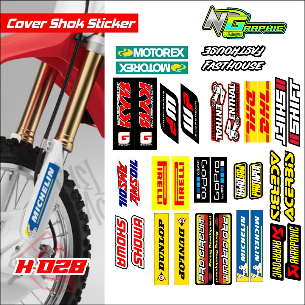 Jual Stiker Cover Shok Tabung Skok Motor Trail CRF, KLX, Dtracker, KX ...