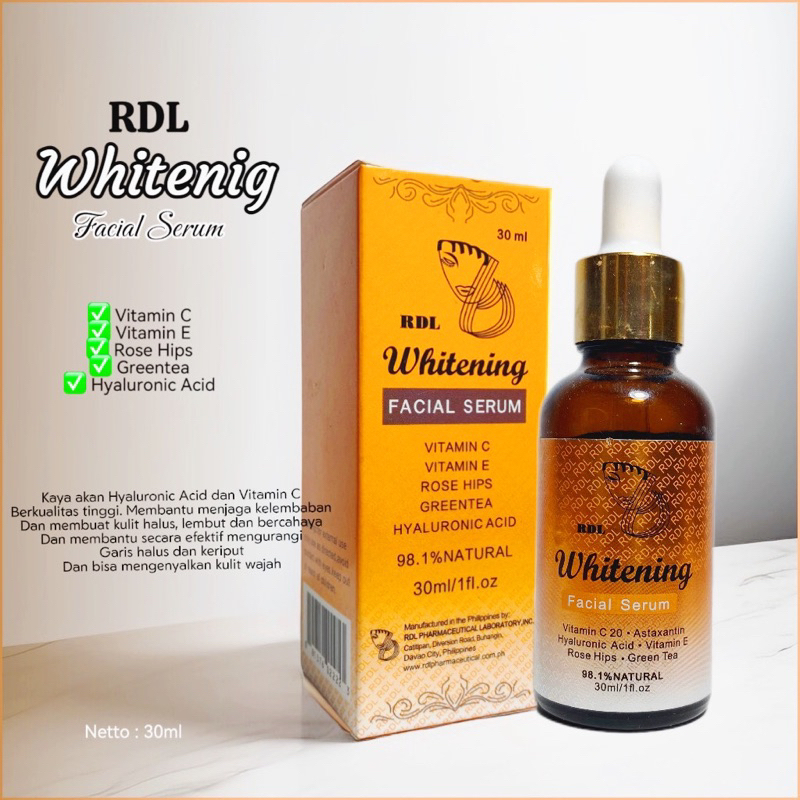 Jual RDL whitening facial serum 30ml | Shopee Indonesia