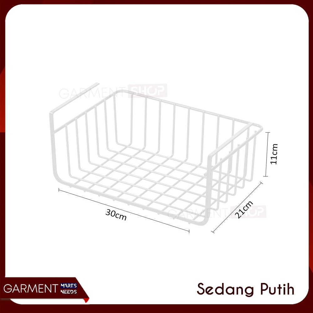 Jual WALEMA - Keranjang Besi Gantungan Rak Lemari Dapur Pengait Wadah ...