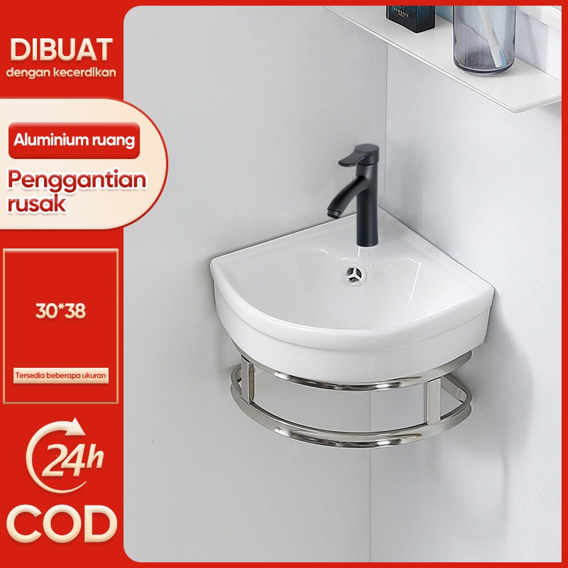 Jual Wastafel kamar mandi, set wastafel dengan dudukan wastafel, hand ...