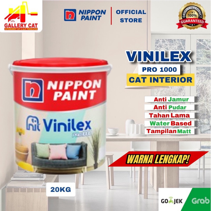 Jual cat tembok interior nippon vinilex pro MIXING READY SEMUA WARNA ...