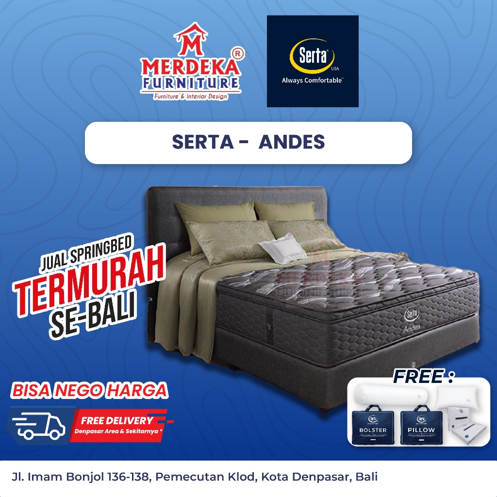Jual Promo Kasur Serta ~ Andes | Spring Bed 160x200|Free Bantal ...