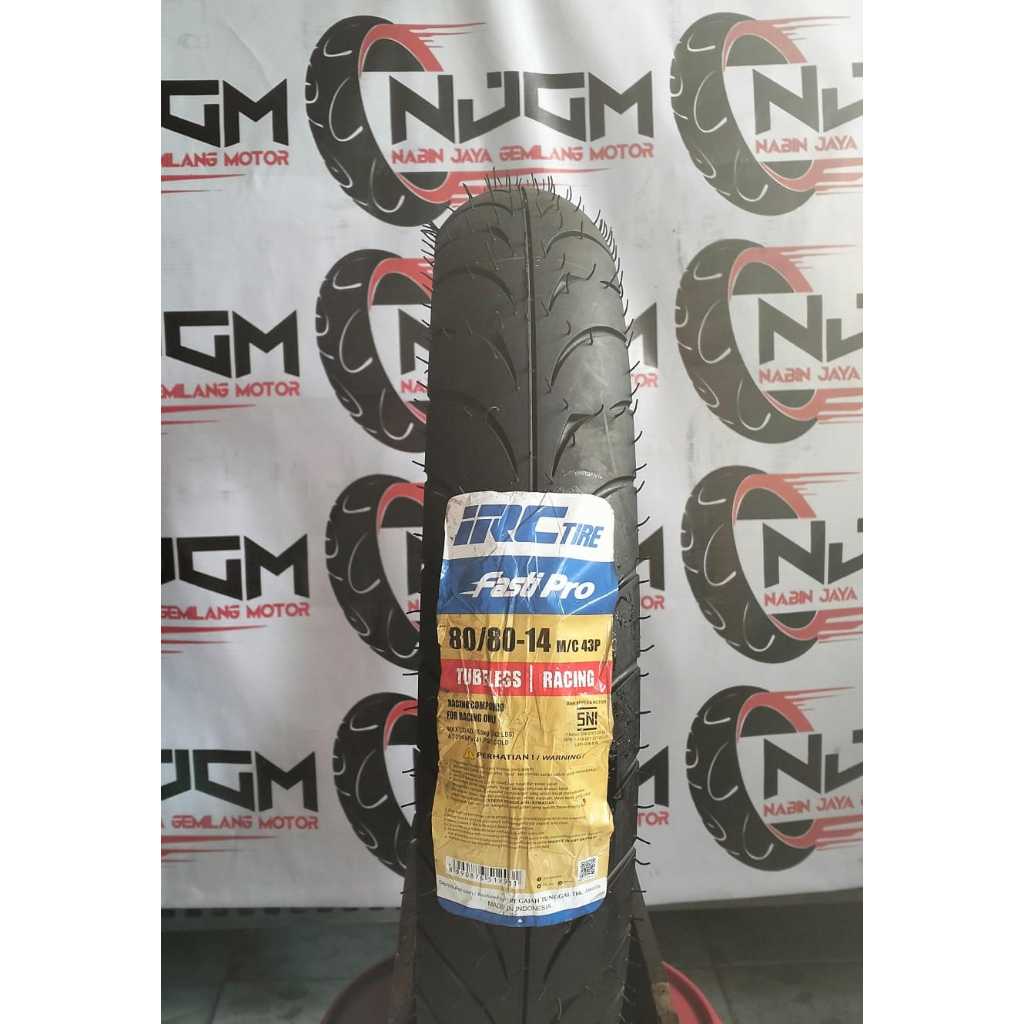 Jual BAN IRC 80/80-14 Tubeless FASTI PRO SOFT COMPOUND Free Pentil ...