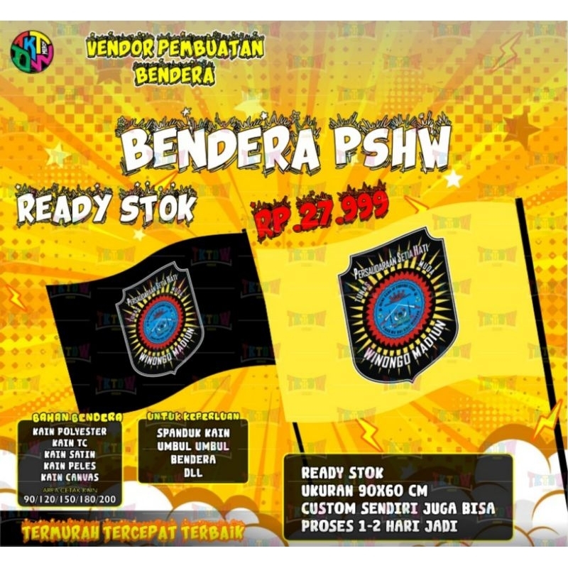 Jual BENDERA PSHW LOGO PAKEM READY STOK DAN CUSTOM DESAIN | Shopee ...