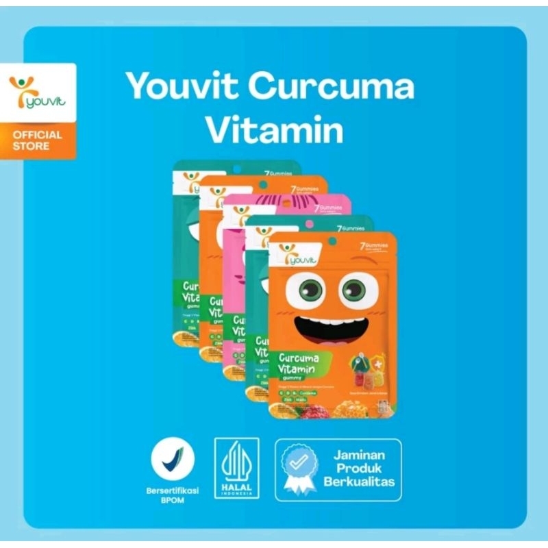 Jual YOUVIT Curcuma 1 box isi 10 sachet | per sachet isi 7 gummy | Shopee Indonesia