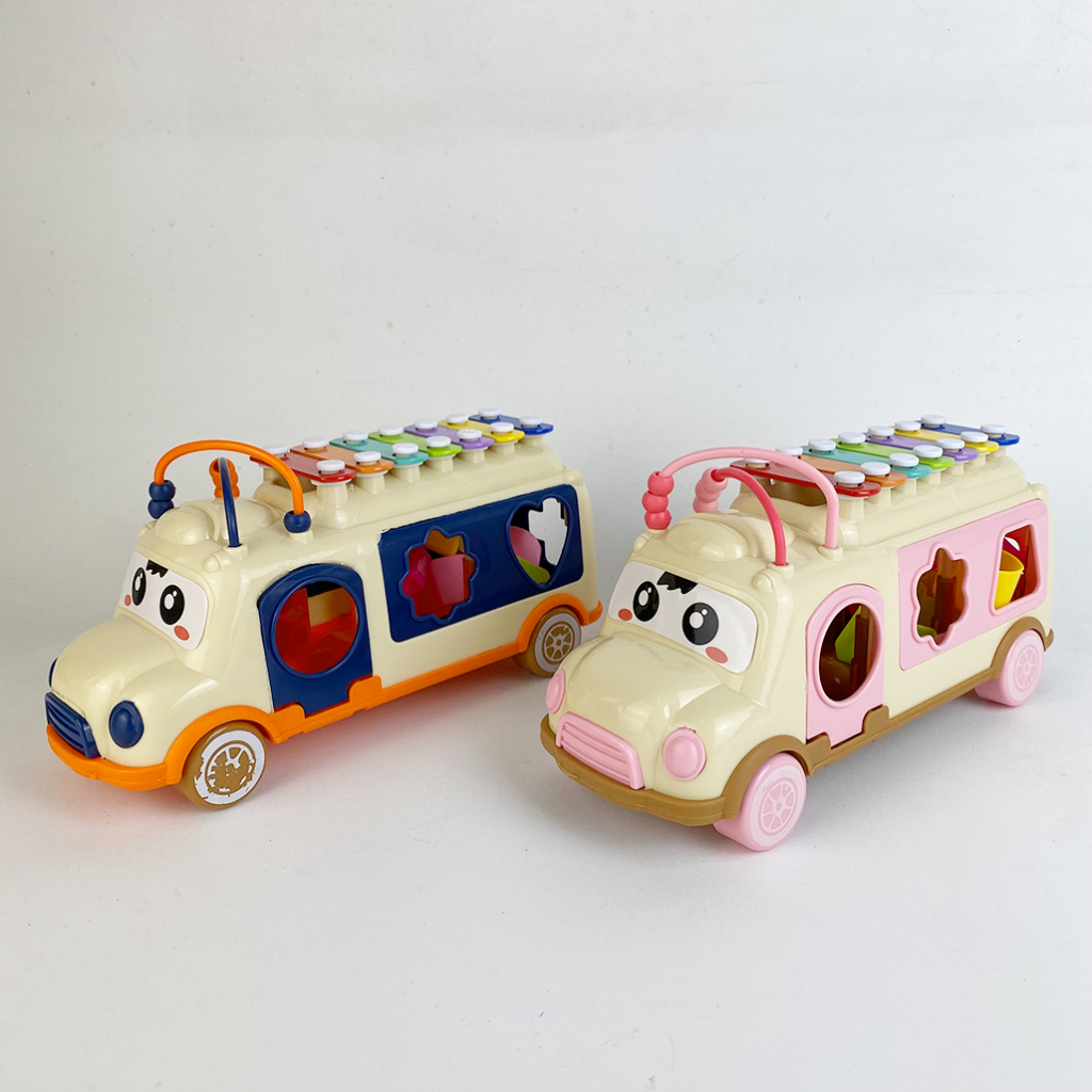 Jual Mainan Bus Xylophone Mobil / Mainan 3in1 Musik/ Sorting Bentuk dan ...