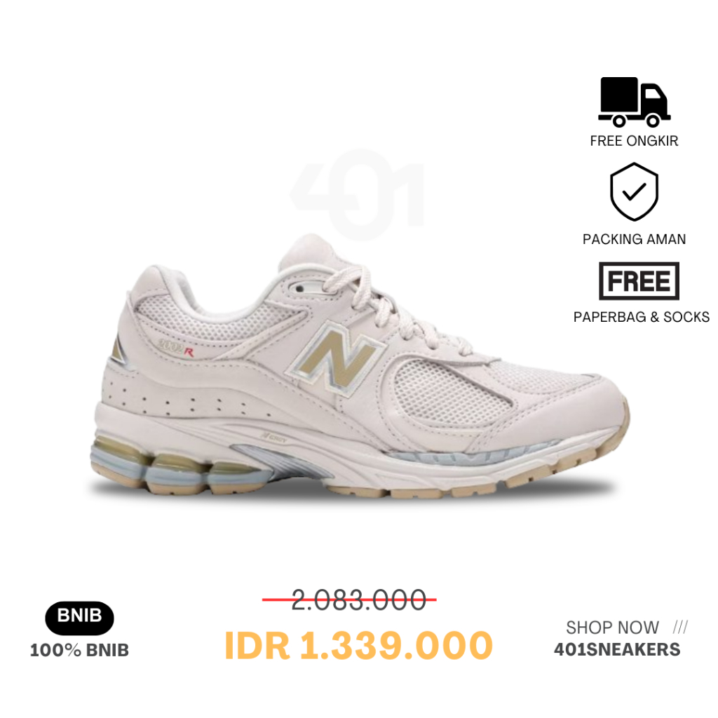 Jual Sepatu NB 2002R White Beige Authentic 100% BNIB | Shopee Indonesia