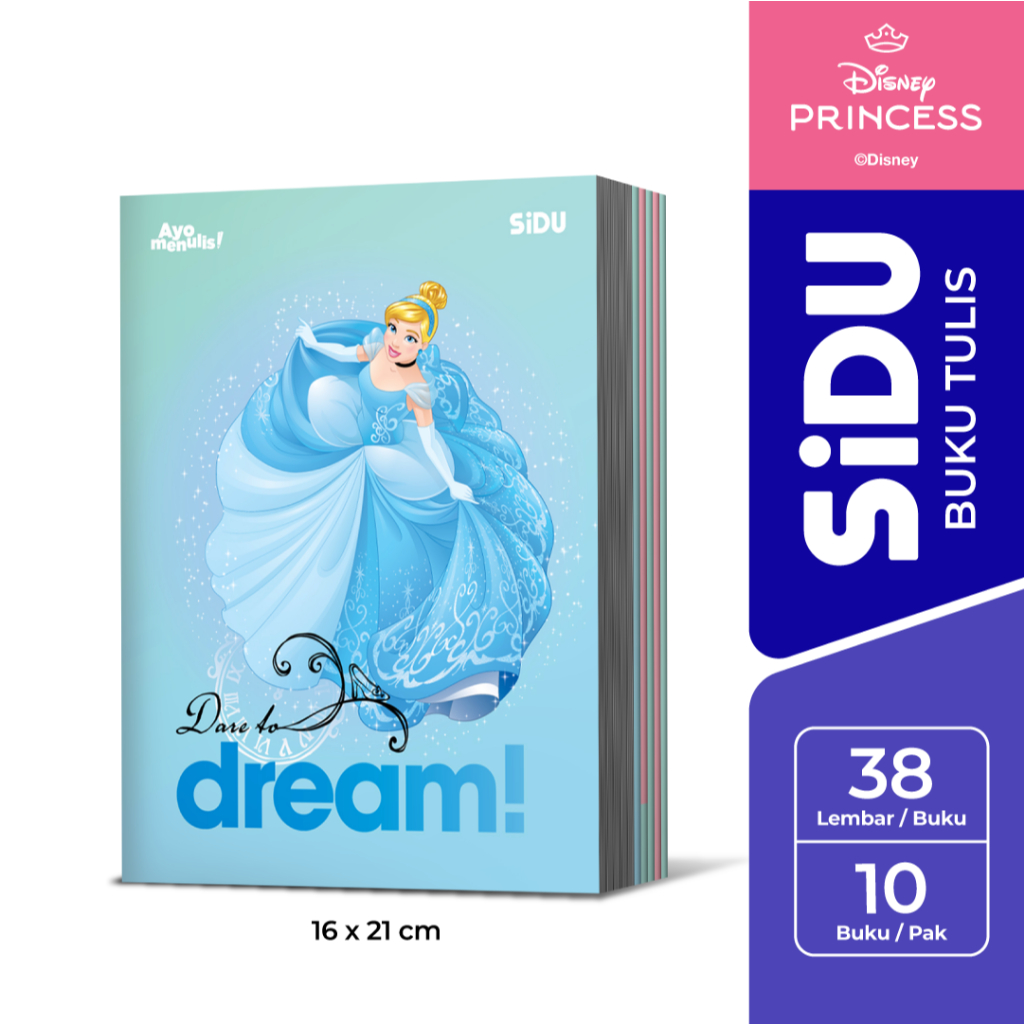 Jual SiDU Buku Tulis Disney Princess 38 Lembar - 10 buku SDU EB 38 PRI | Shopee Indonesia