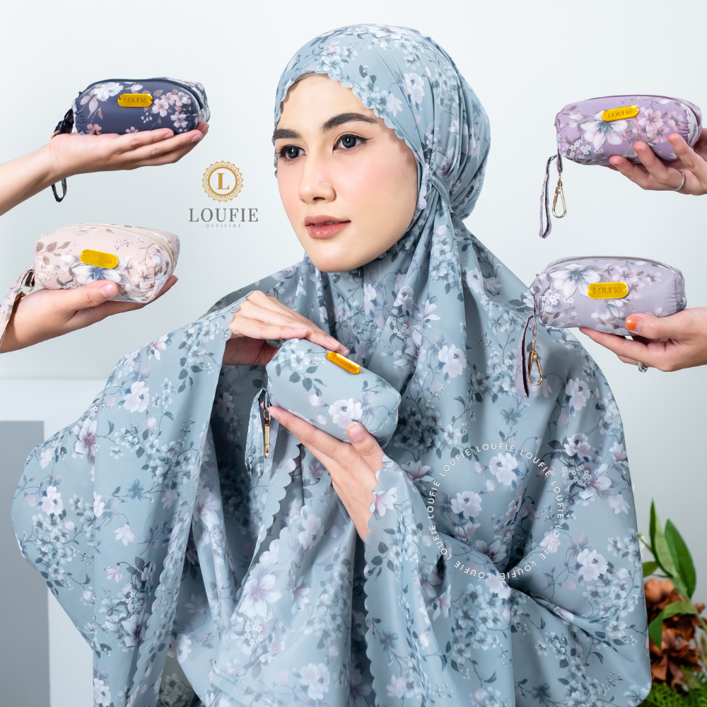 Jual Loufie - Mukena Dewasa Traveling Mini Pouch Parasut Korea Motif ...