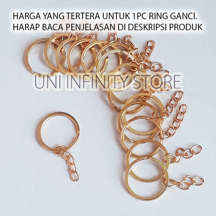 Jual Ring Gantungan Kunci Pipih Gepeng Flat Termasuk Rantai | Shopee ...