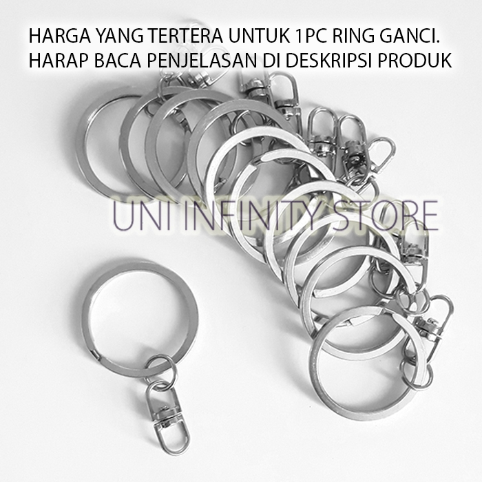 Jual Ring Gantungan Kunci Pipih Gepeng Flat Termasuk Rantai | Shopee ...