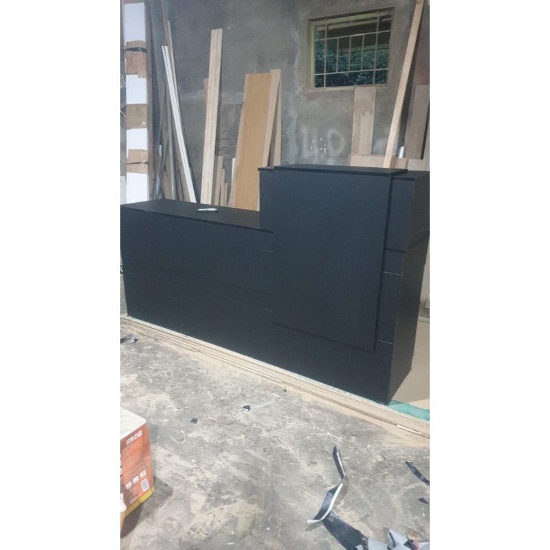 Jual MEJA KASIR PANJANG 2 METER FULL HITAM / MEJA BAR / KEJA CAFEE ...