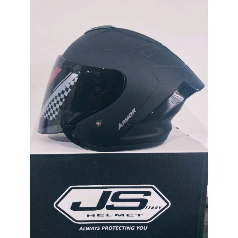 Jual Helm js armor warna hitam doff | Shopee Indonesia