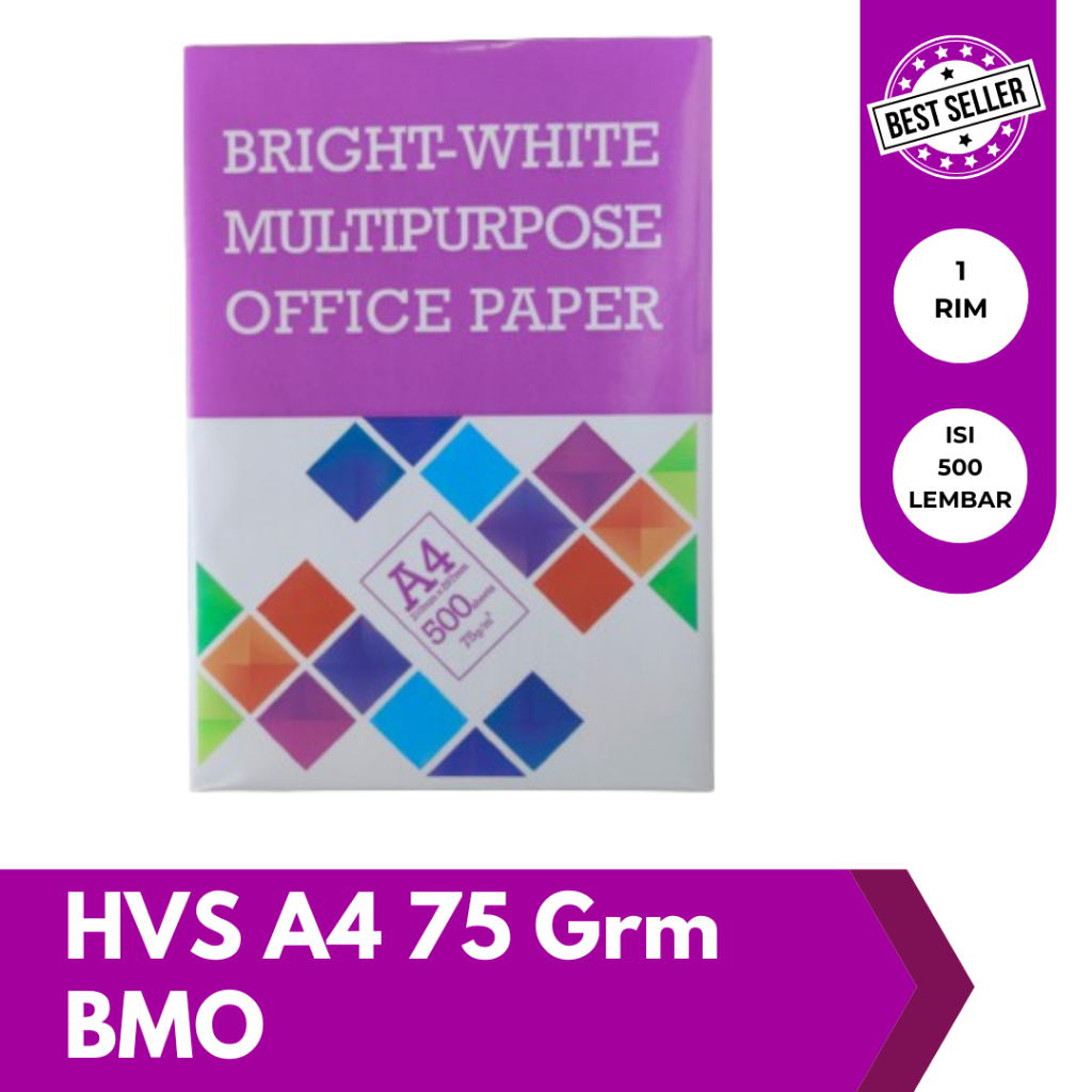 Jual BMO Kertas A4 75gr Copier 1 Rim (500 Lembar) Kertas Hvs A4 Kertas ...