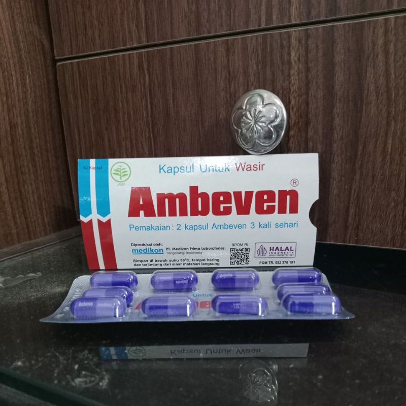Jual Ambeven Kapsul Untuk Wasir (1 papan isi 10 kapsul) | Shopee Indonesia