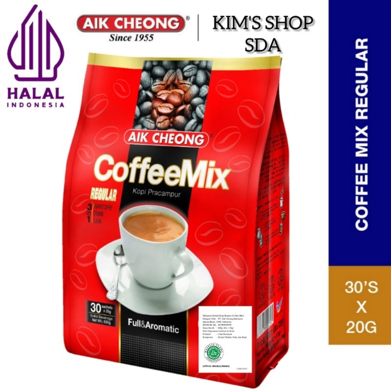 Jual COFFEMIX AIK CHEONG 600GR ( 30 SACHET x 20 GRAM) EXP : 12 DESEMBER 2024 | Shopee Indonesia