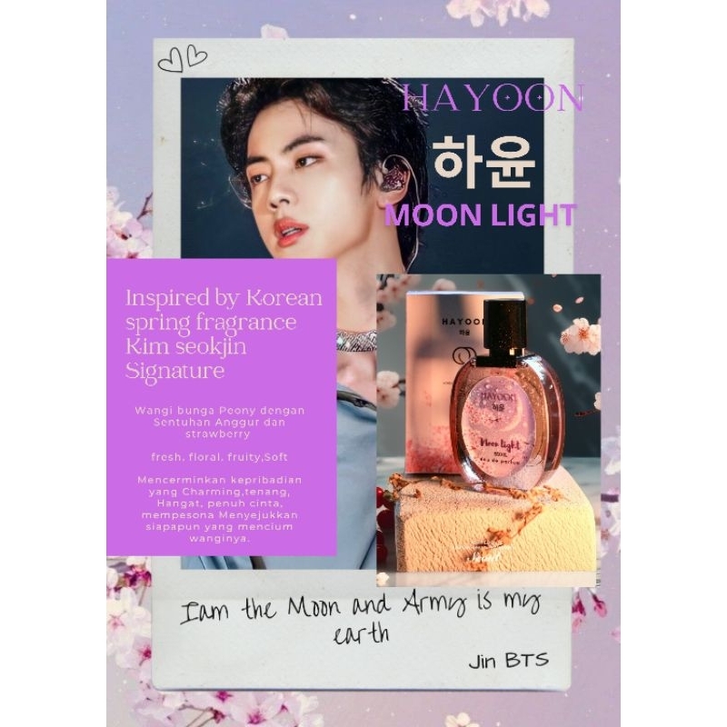 Jual HAYOON PARFUM KOREA SEOKJIN SIGNATURE (MOON LIGHT) | Shopee Indonesia