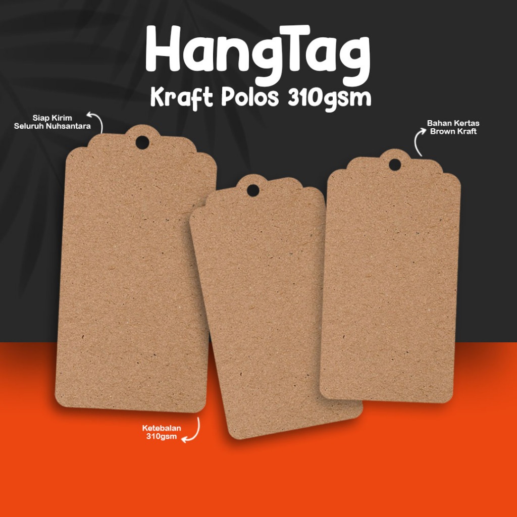 Jual HANGTAG POLOS TEBAL MURAH KRAFT ECER / HANG TAG BAJU / HANGTAG ...