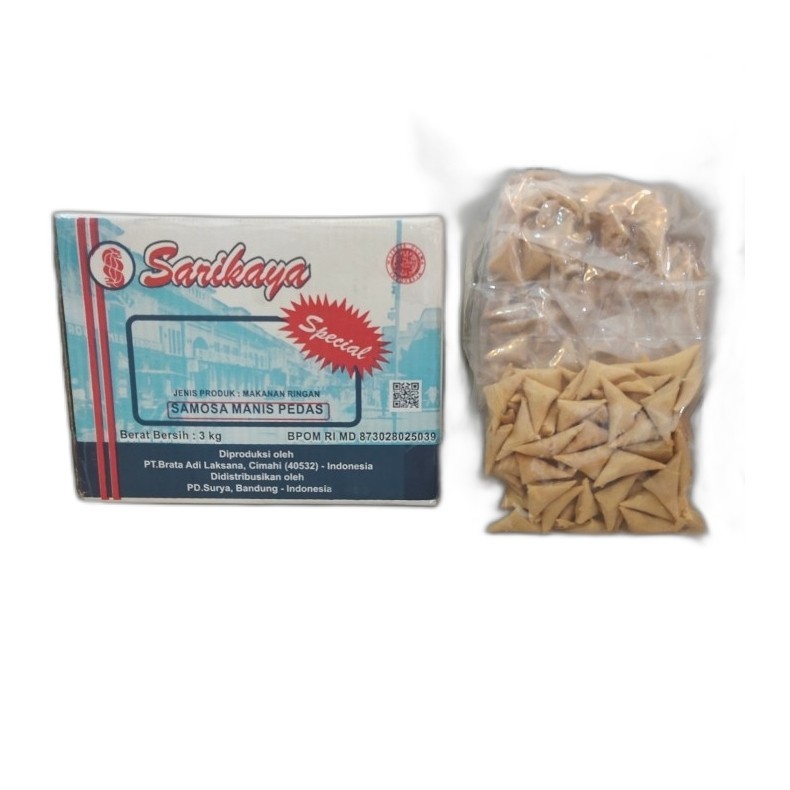 Jual Samosa Sarikaya Special 1 Dus Berat 3 Kg Samosa Manis Pedas ...