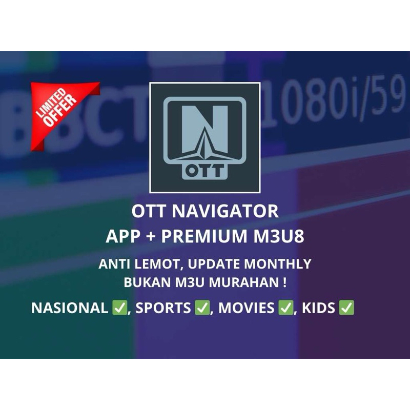 Jual APLIKASI OTT NAVIGATOR PREMIUM IP TV UNTUK HP DAN ANDROID TV ...