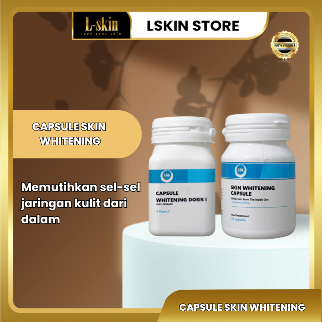Jual L-SKIN Paket Bundling Lskin Kapsul Whitening Dosis 1 dan 2 Pemutih ...