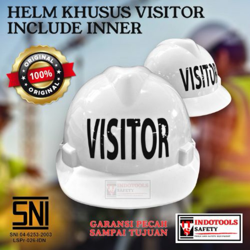 Jual HELM PROYEK PUTIH KHUSUS VISITOR INCLUDE INNER FULLSET | Shopee ...
