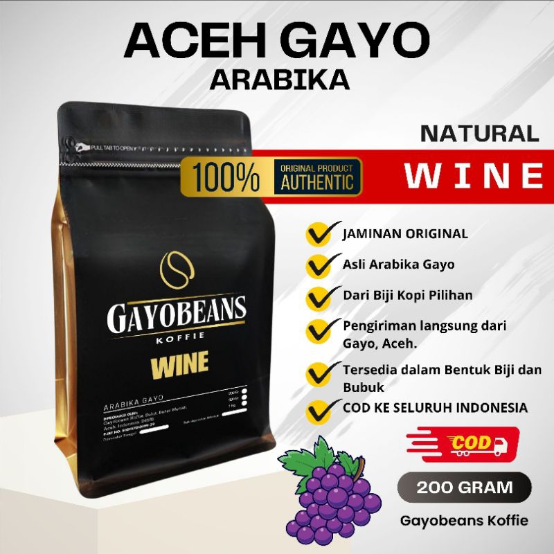 Jual KOPI GAYO WINE 30 HARI PERMENTASI ARABIKA GAYO ACEH GAYOBEANS ...
