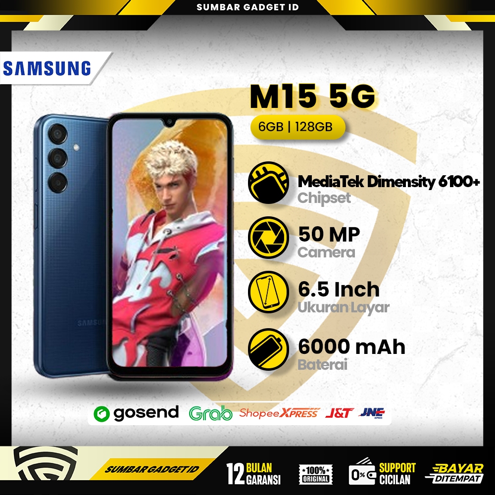 Jual Samsung Galaxy M15 5G RAM [6/128 GB] MediaTek Dimensity 6100 ...