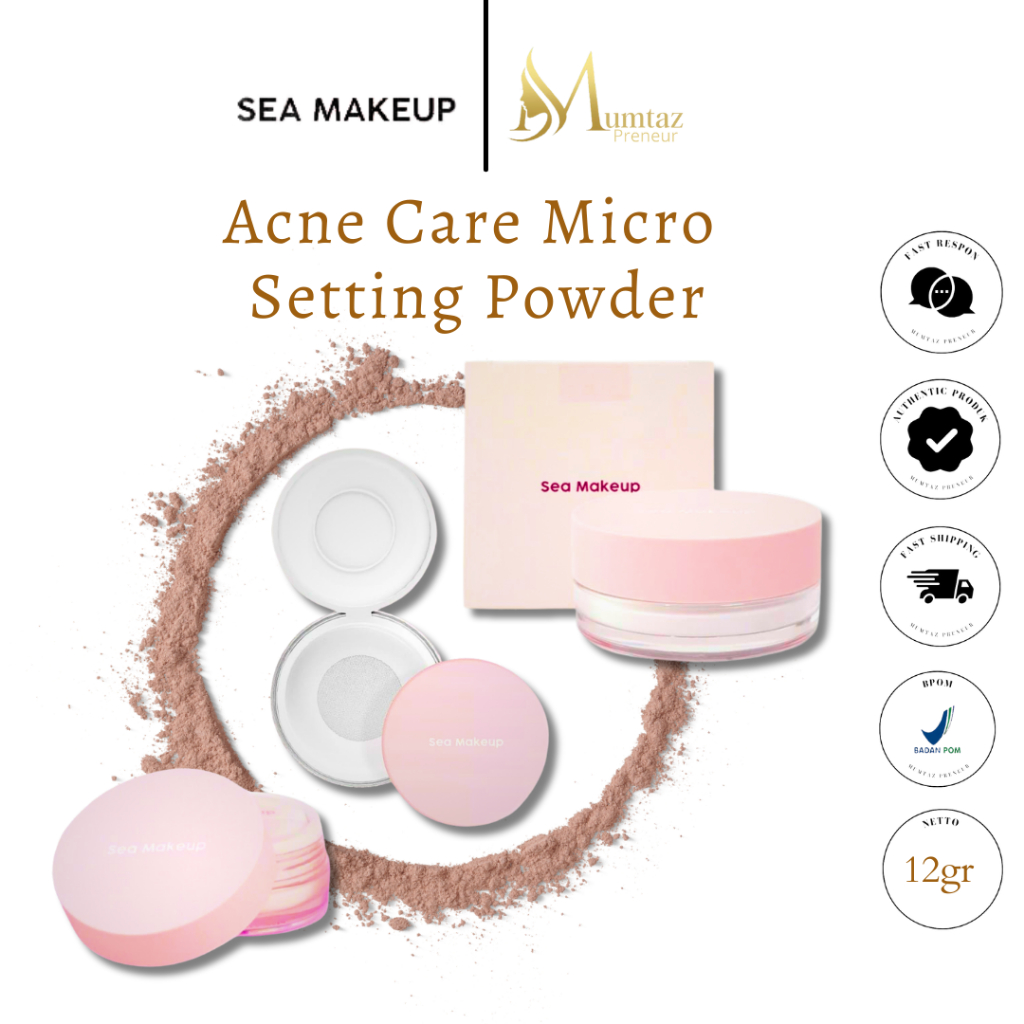 Jual SEA MAKEUP ACNE CARE MICRO SETTING POWDER TRANSLUCENT LOOSE POWDER ...
