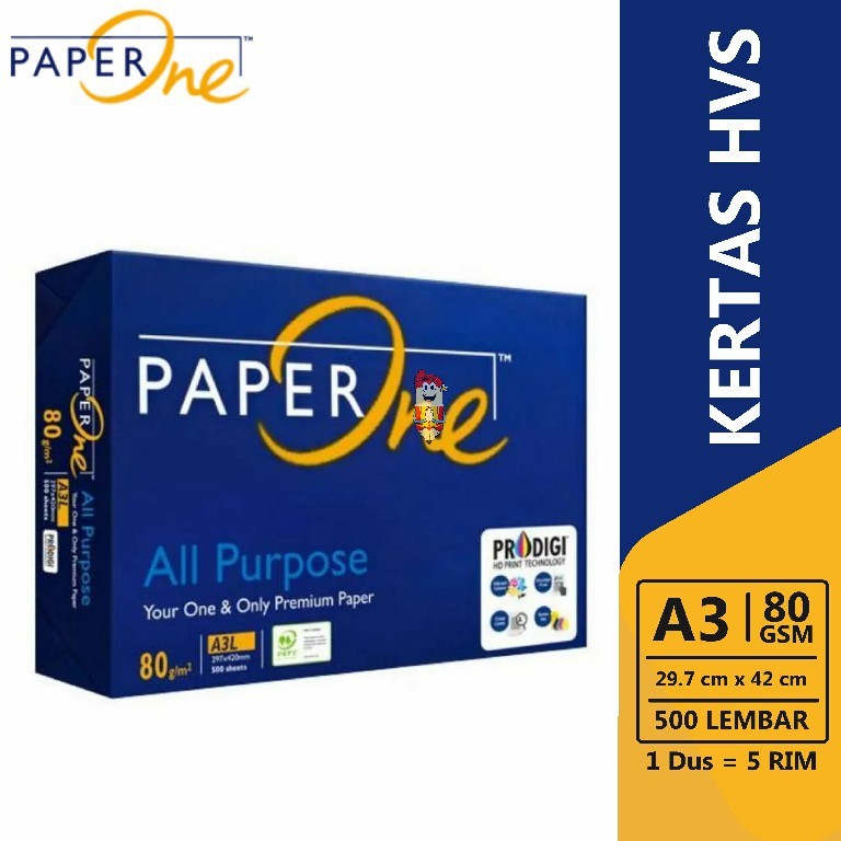 Jual Kertas HVS A3 PaperOne 75 gsm / 80 gsm | Shopee Indonesia