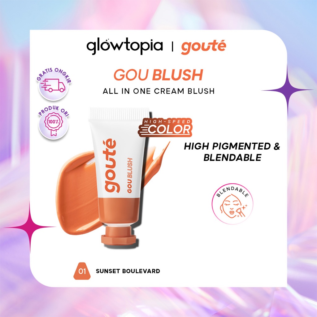 Jual goute Goublush - All in One Cream Blush for Blush On, Eye Shadow ...